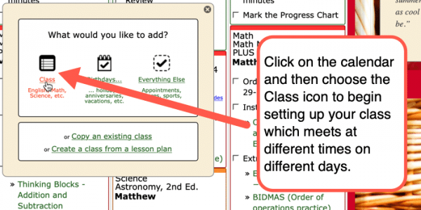 Classes on Different Days and Times - Homeschool Planet