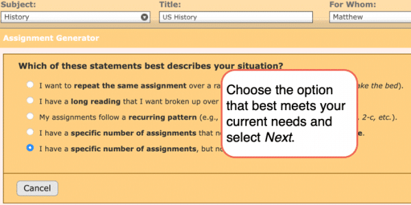 Creating Multiple Assignments Per Day - Homeschool Planet