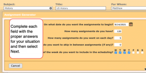 Creating Multiple Assignments Per Day - Homeschool Planet