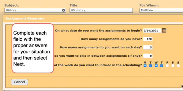 Creating Multiple Assignments Per Day - Homeschool Planet