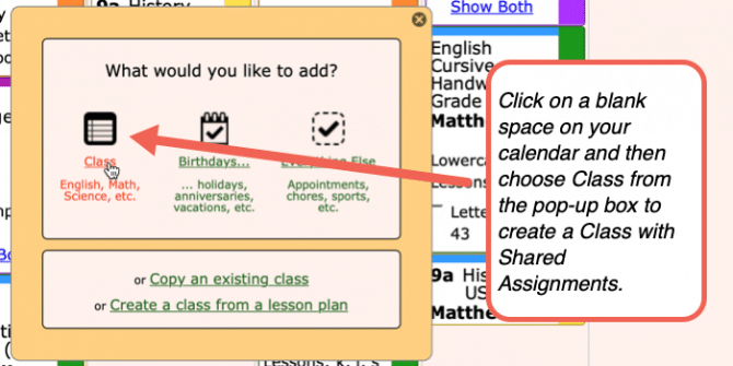 Adding Shared Assignments - Homeschool Planet