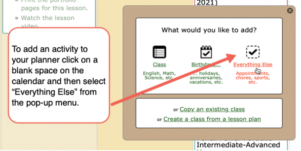 Adding an Activity - Homeschool Planet