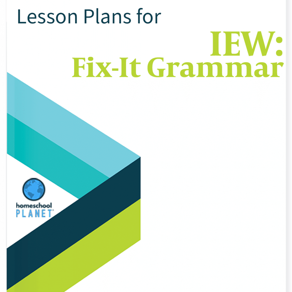 Homeschool Planet Online Lesson Plans for IEW Fix It! Grammar